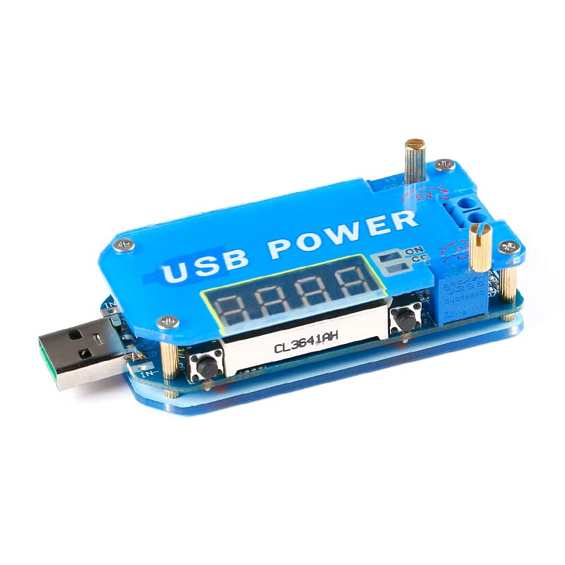 JESSINIE DC-DC Buck Boost 15W Voltage Converter Adjustable USB Power ...