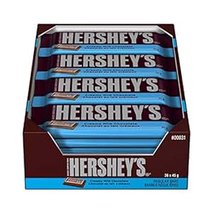 Amazon.com : HERSHEY'S Chocolate Candy Bars, 36 Count : Grocery ...