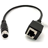 Amazon.com: GXMRHWY Female RJ45 to 8-Pin Mini Din Male Changer Cable ...