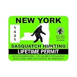 Bigfoot Gifts & Toys RDW New York Sasquatch Hunting Permit - Color ...