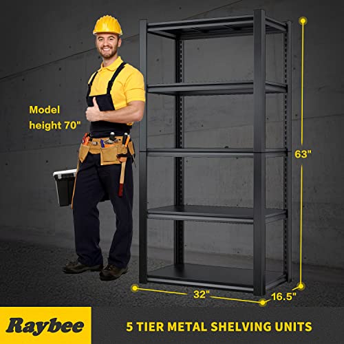 Raybee Garage Shelving Heavy Duty Storage Shelves Hold 2000LBS ...