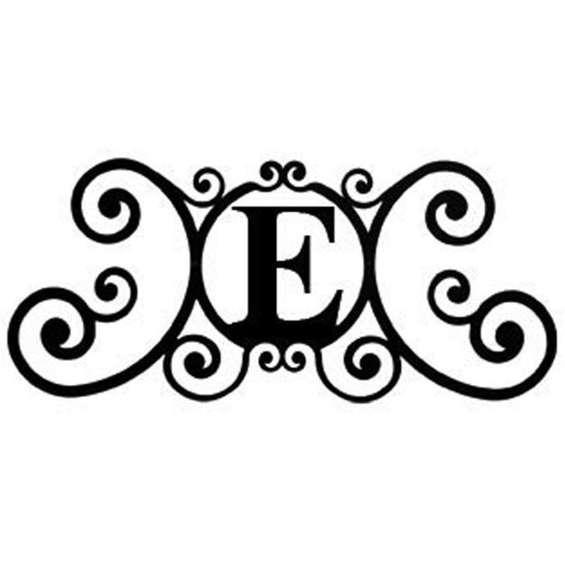 SIGMALL 24 Inch House Plaque Letter - Wrought Iron Metal Scrolled ...