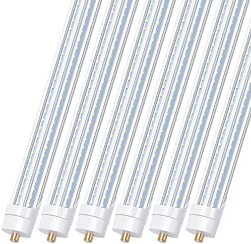8FT LED Shop Light Bulbs, 8 Foot Led Tube for T8 T10 T12 Fluorescent ...