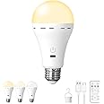 HOJOYRI 1Packs Magic Rechargeable Light Bulbs with Remote Control, E26 ...