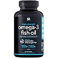 Sports Research Omega-3 Wild Alaskan Fish Oil (1250mg per Capsule) with Triglyceride EPA & DHA ...