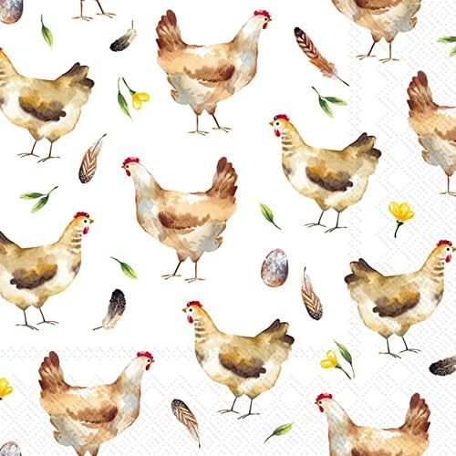 Ideal Home Range Chicken Themed Party Napkins - 40 Count | 2 Packs of ...