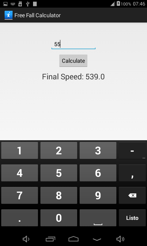 Free Fall Calculator:Amazon.com:Appstore for Android