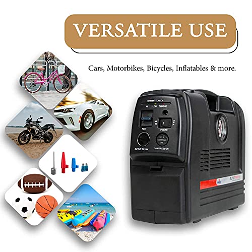 PARCO Rechargeable Tyre Inflators - 12V DC Cordless Air Pump for Car ...