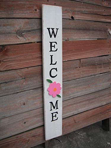 Amazon.com: Wooden Welcome Spring Porch sign 33" tall : Handmade Products