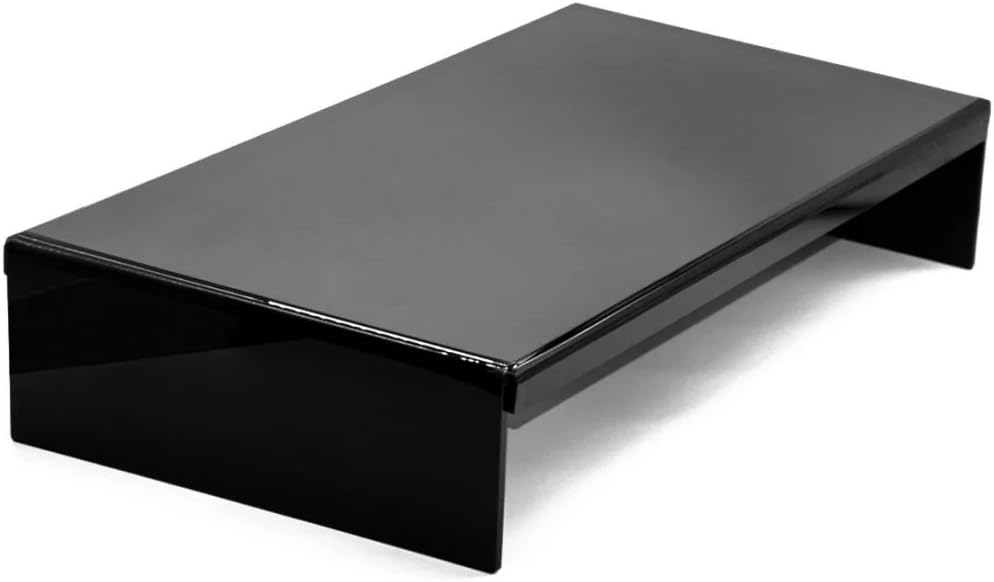 Combination of Life 5mm Fixed Height Black Acrylic Monitor Laptop Stand ...