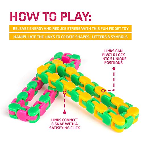 Neliblu Wacky Tracks Snap and Click Fidget Toys for Sensory Kids - ADHD, Autism, Stress Relief ...