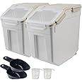 Amazon.com: 50 lb Flour Storage Container, 2 Pack Rice Storage ...