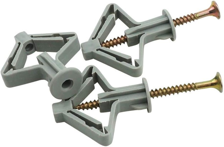 YIXISI 100 Sets Plasterboard Wall Plugs & Screws, Expansion Tube ...