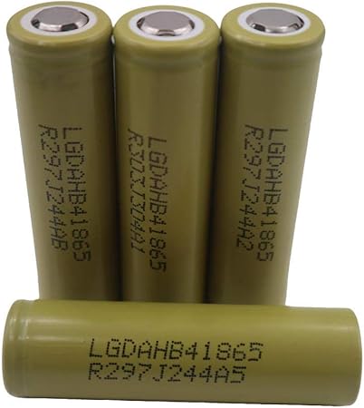 Jujupasg Celda de baterías LGDAHB41865 1500mAh 3 Piezas INR18650 Li-Ion ...