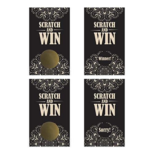 Scratch Off Stickers Labels 1 Inch Gold Round Circle 100 Pack Made in ...
