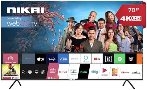 70 Inch Smart TV, 4K Ultra HDR, LED WebOS Platinum Series, Magic Remote, Cinema Screen Design ...