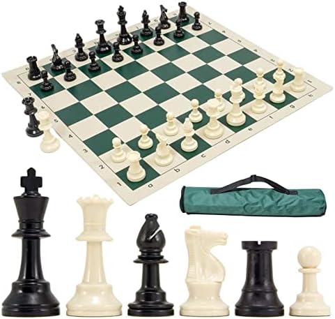 Portable Chess Set, 51cm Travel Chess Board Game Set with Thick PVC ...