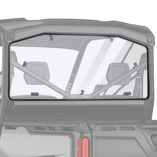 KEMIMOTO UTV Rear Windshield SxS Wind Screen Full Clear Back Wind ...