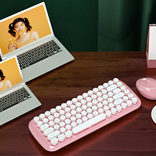 Wireless Keyboard and Mouse Combo,2.4GHz USB Cute Small Wireless ...