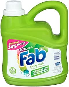Amazon.com: Fab Spring Magic Liquid Laundry Detergent (134oz) : Health ...