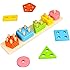 Wooden Shape Sorter Educational Toys, Bigger Version Toddler Geometric ...