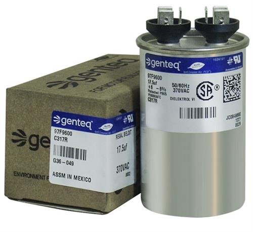 GE Genteq Capacitor Run Round 17.5 uf MFD 370 Volt VAC Z97F9600 ...