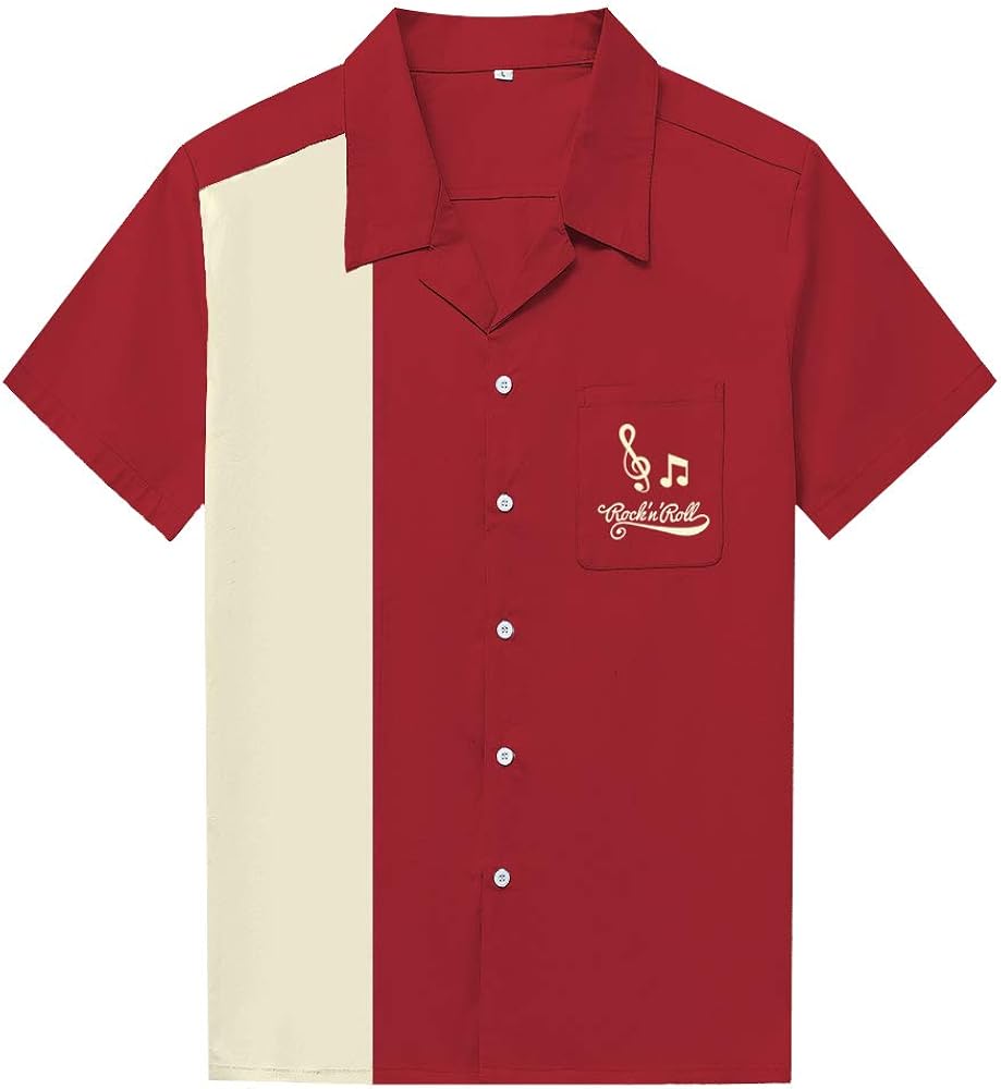 1950s Style Men's Shirts- Bowling, Hawaiian, Rockabilly Shirts