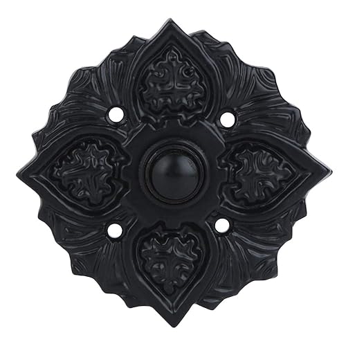 A29 Black Powder Coat Decorative Doorbell Button – 3 1/5" x 3 1/5 ...
