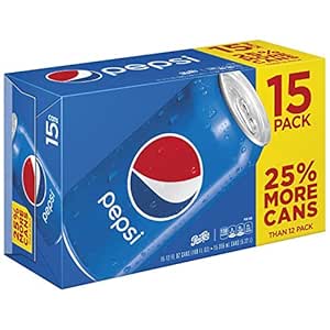 Amazon.com : Pepsi, 12oz Cans 15 Pack, Cola, 180 Fl Oz : Grocery ...