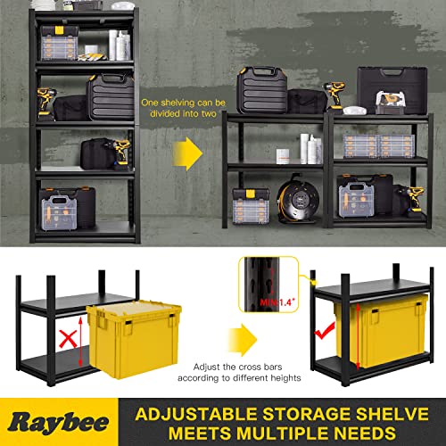 Raybee 72" Garage Shelving Heavy Duty, 2000 LBS Heavy Duty Shelving ...