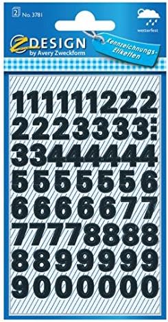 Small Black Number Stickers: Amazon.co.uk: Office Products