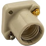 Leviton 9878 Incandescent Lampholder, Keyless, Porcelain, Medium Base ...
