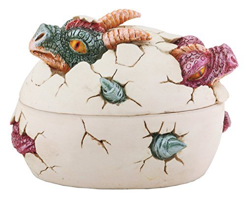Amazon.com: Dragon Hatching Trinket Box Container Fantasy Figurine ...