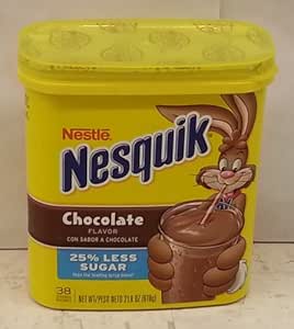 Amazon.com : Nestle Nesquik Chocolate 21.8oz (4 Pack ) : Powdered ...