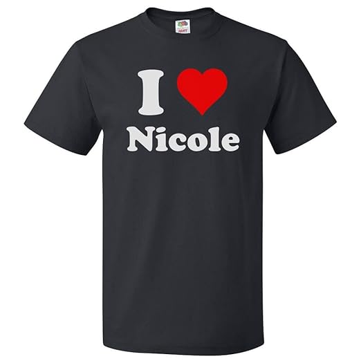 Amazon.com: ShirtScope I Love Nicole T shirt I Heart Nicole Tee: Clothing