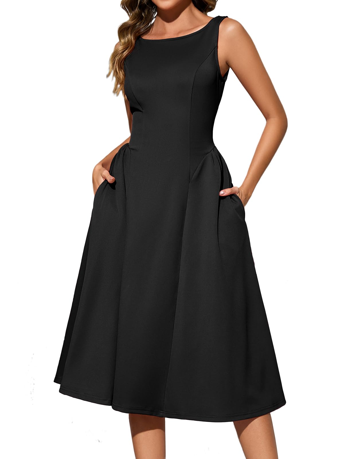 Bridesmay Formal Cocktail Party Dresses Sleeveless A Line Fit and Flare ...