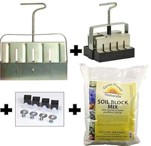 Amazon.com : Soil Blocker "Nesting" Set - Mini 4, Micro 20, Cubic ...