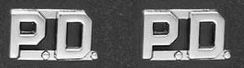 Amazon.com: P.D. Police Department Officer Collar Brass Insignia Pins ...