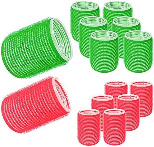 Jumbo Hair Rollers, 12 Packs Large Rollers For Hair, Self Grip Salon ...