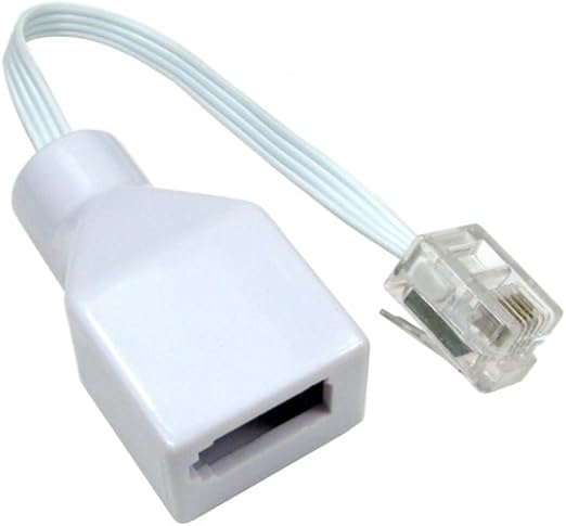RJ11 to BT Telephone Adapter / 1x RJ11 Male - 1x BT Female/Socket ...