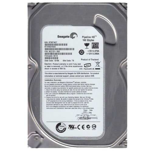 Seagate Pipeline HD 160 GB 3.5" 5900 RPM Internal Hard Drive ...