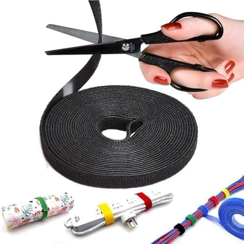 Grip Tape, 5M Length 2cm Width, Rolls of Cable Straps, Reusable Velcro ...