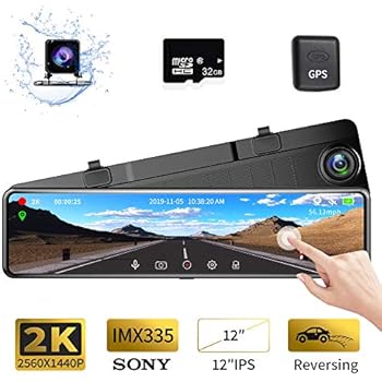 Amazon.com: AKASO Mirror Dash Camera for Cars - 10'' Backup Camera ...
