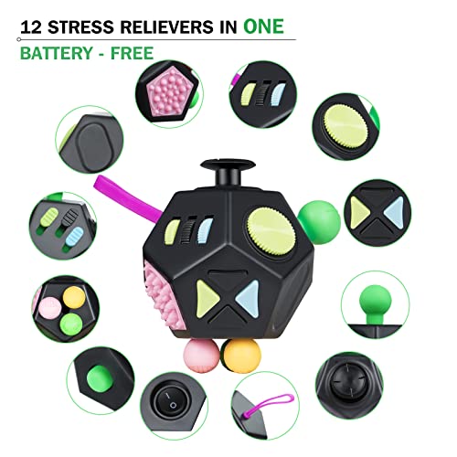 VCOSTORE Dodecagon Fidget Toys Cube - 12 Sided Fidget Toy Depression ...