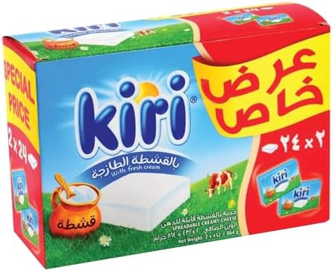 Kiri Spreadable Cream Cheese, 24 Pieces x 2, 432 g, White price in ...