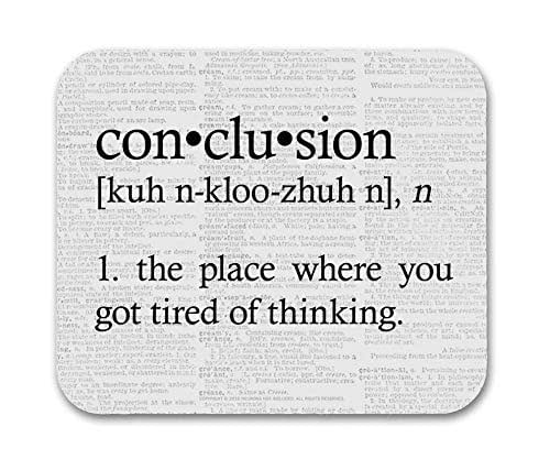 Amazon.com: Conclusion Funny Definition Mouse Pad : Handmade Products