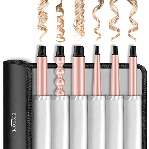 Curling Iron Set 6 in 1 Hair Curling Wand Iron with 6 Interchangeable ...