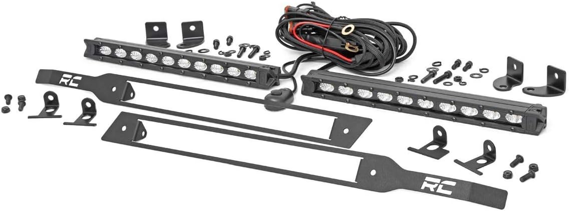 Rough Country Dual 10" LED Grille Kit (fits) 2019-2020 Chevy Silverado ...