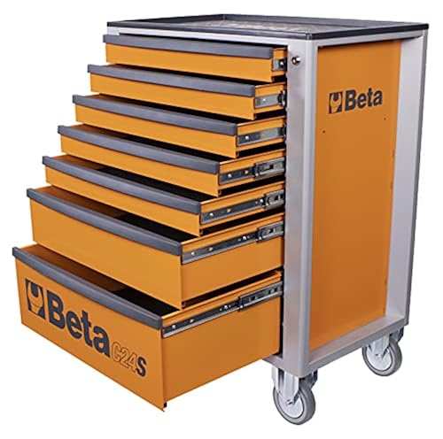 Beta Orange Tool Storage Cabinet with Wheels - Portable Tool Chest with ...