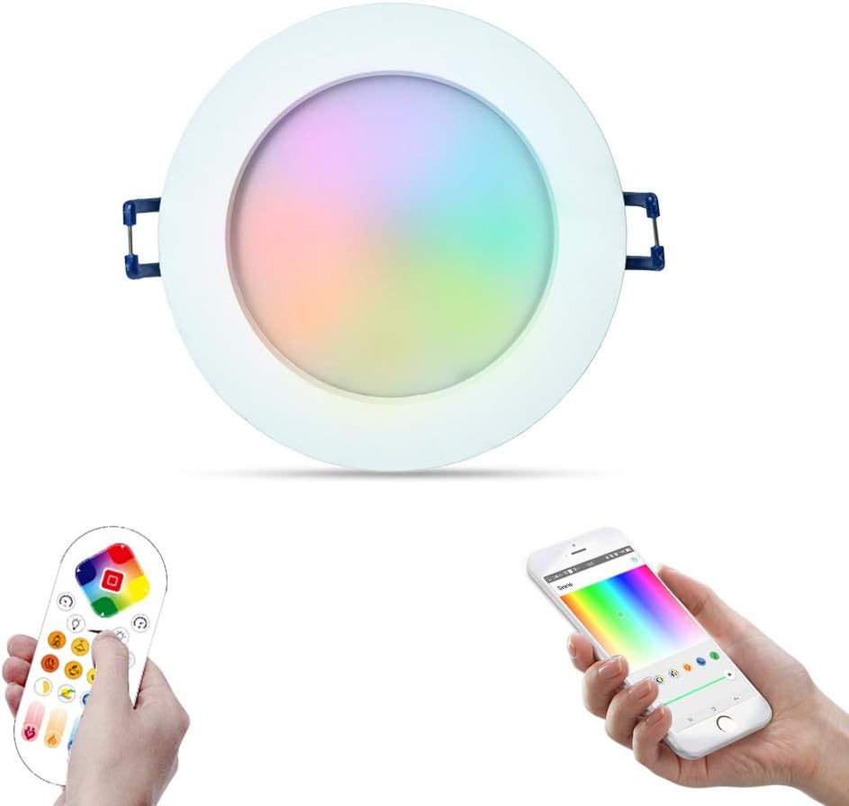 iHomma LED 12W IP44 redondo focos downlight emportable impermeable APP ...